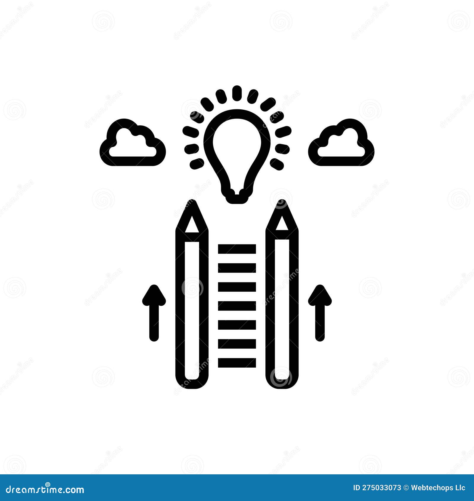 Black Line Icon for Learned, Education and Educated Stock Vector ...