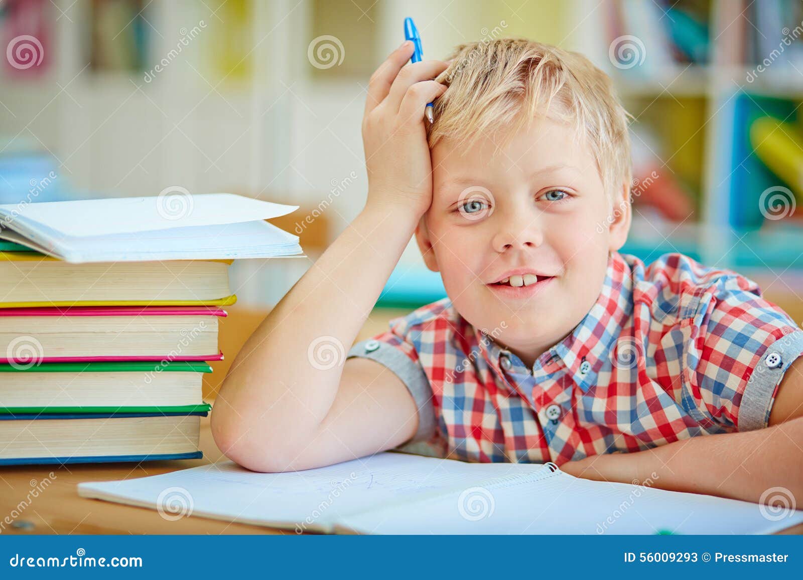 Learner by the desk stock image. Image of schoolboy, little - 56009293