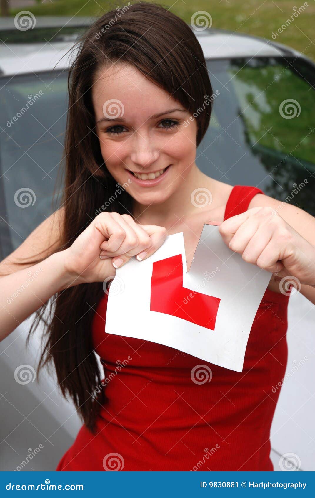 Learner driver stock image. Image of person, outdoors - 9830881