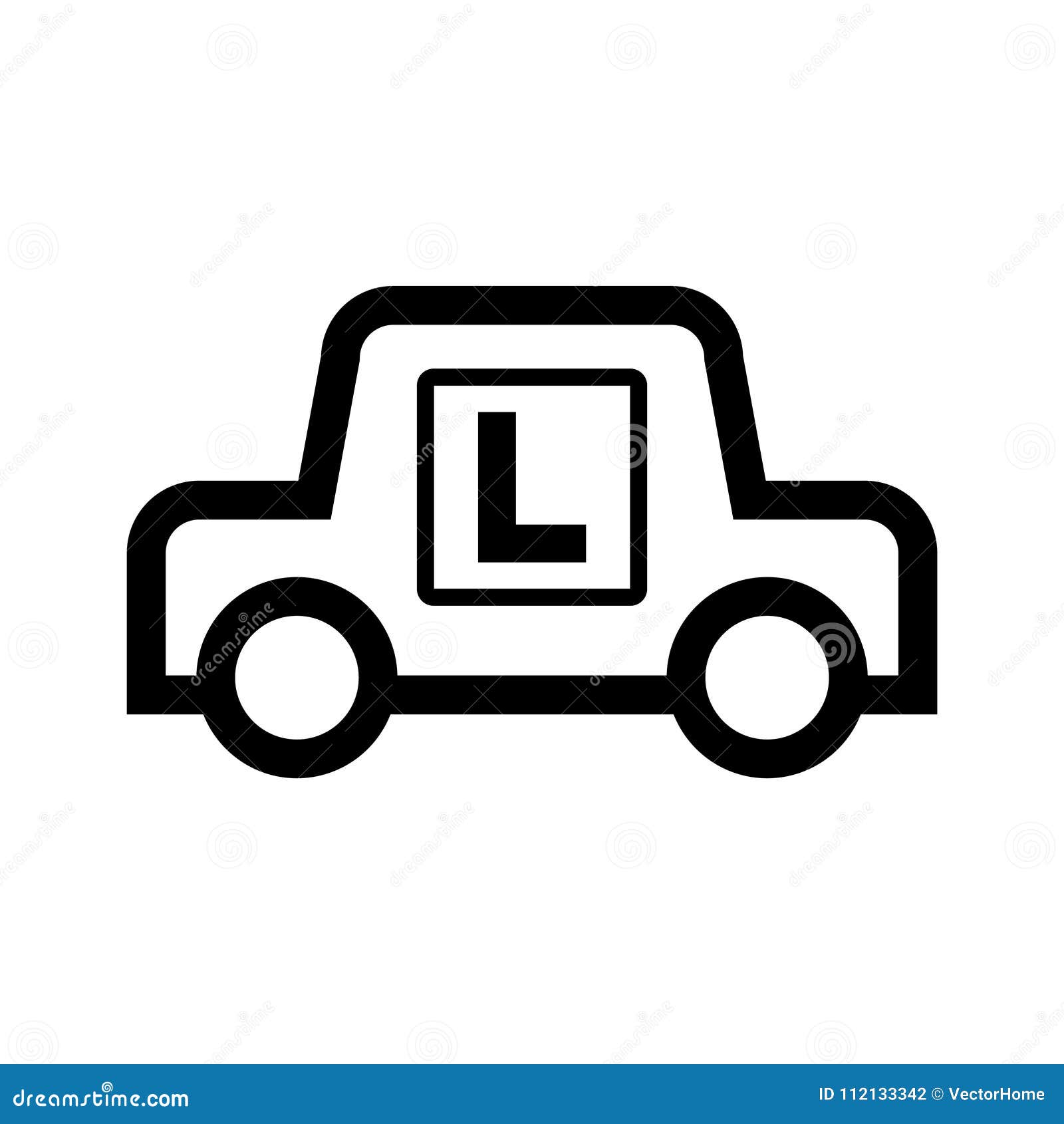 Learner Driver Car Icon, Vector Illustration Stock Vector ...