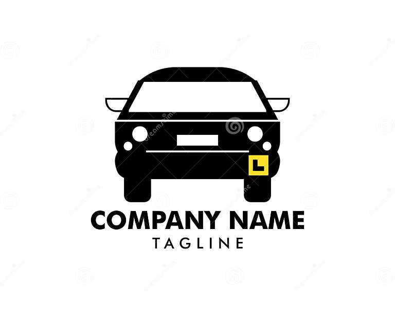 Learner Driver Car Icon Vector Illustration Logo Template Stock Vector ...