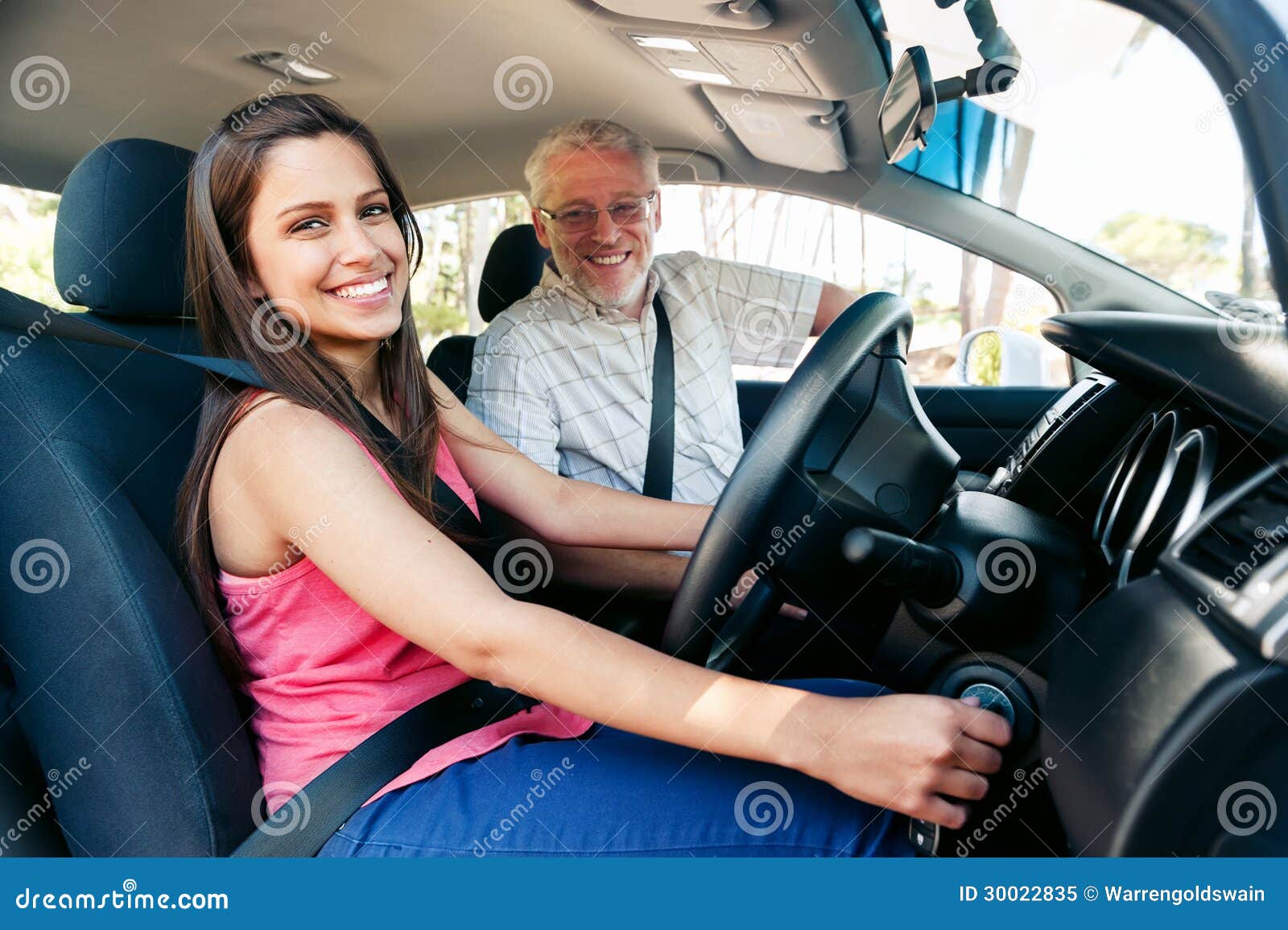 Learning to drive stock image. Image of attractive, motor - 30022835
