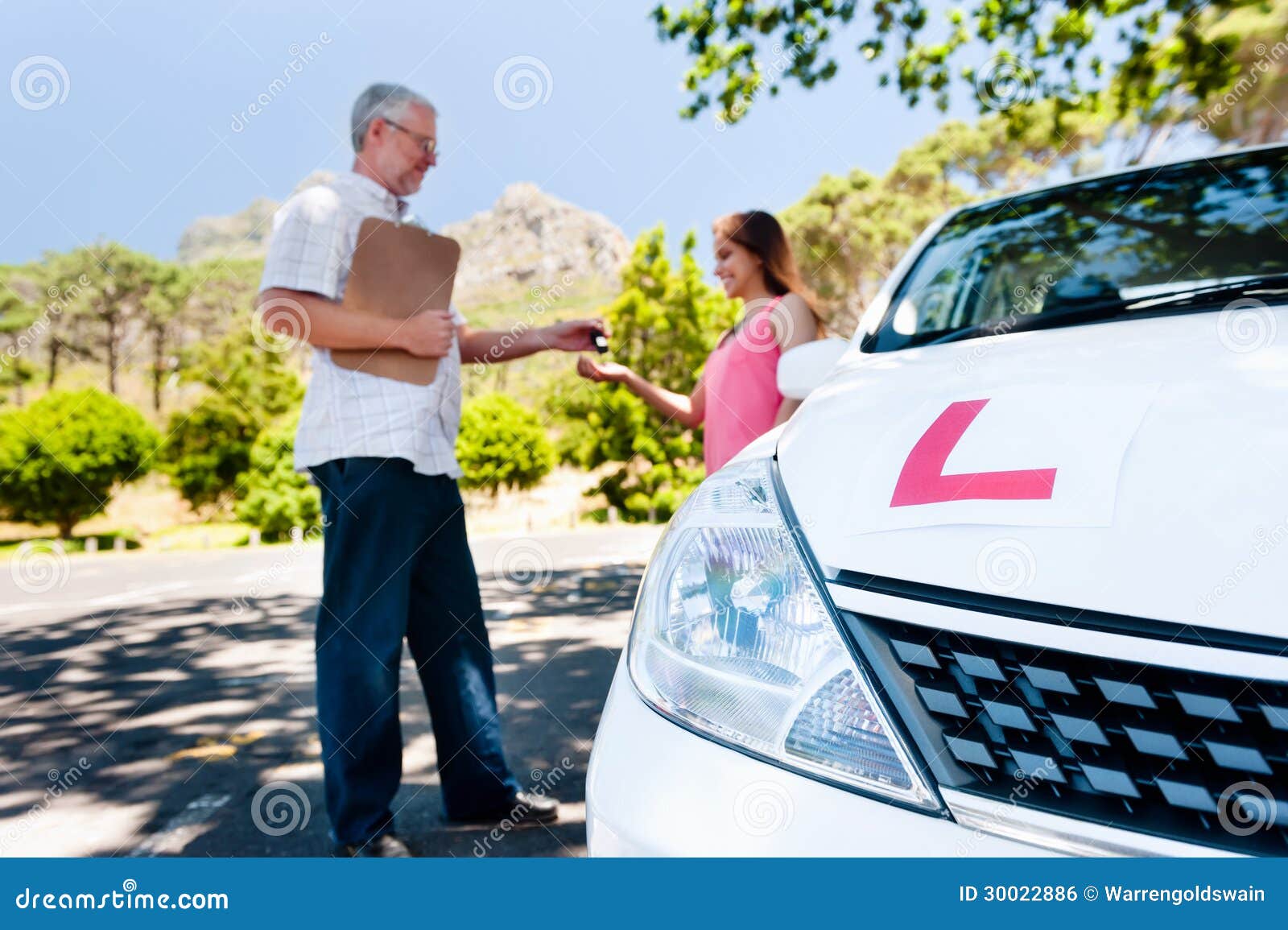 Learning to drive stock photo. Image of instructor, person - 30022886
