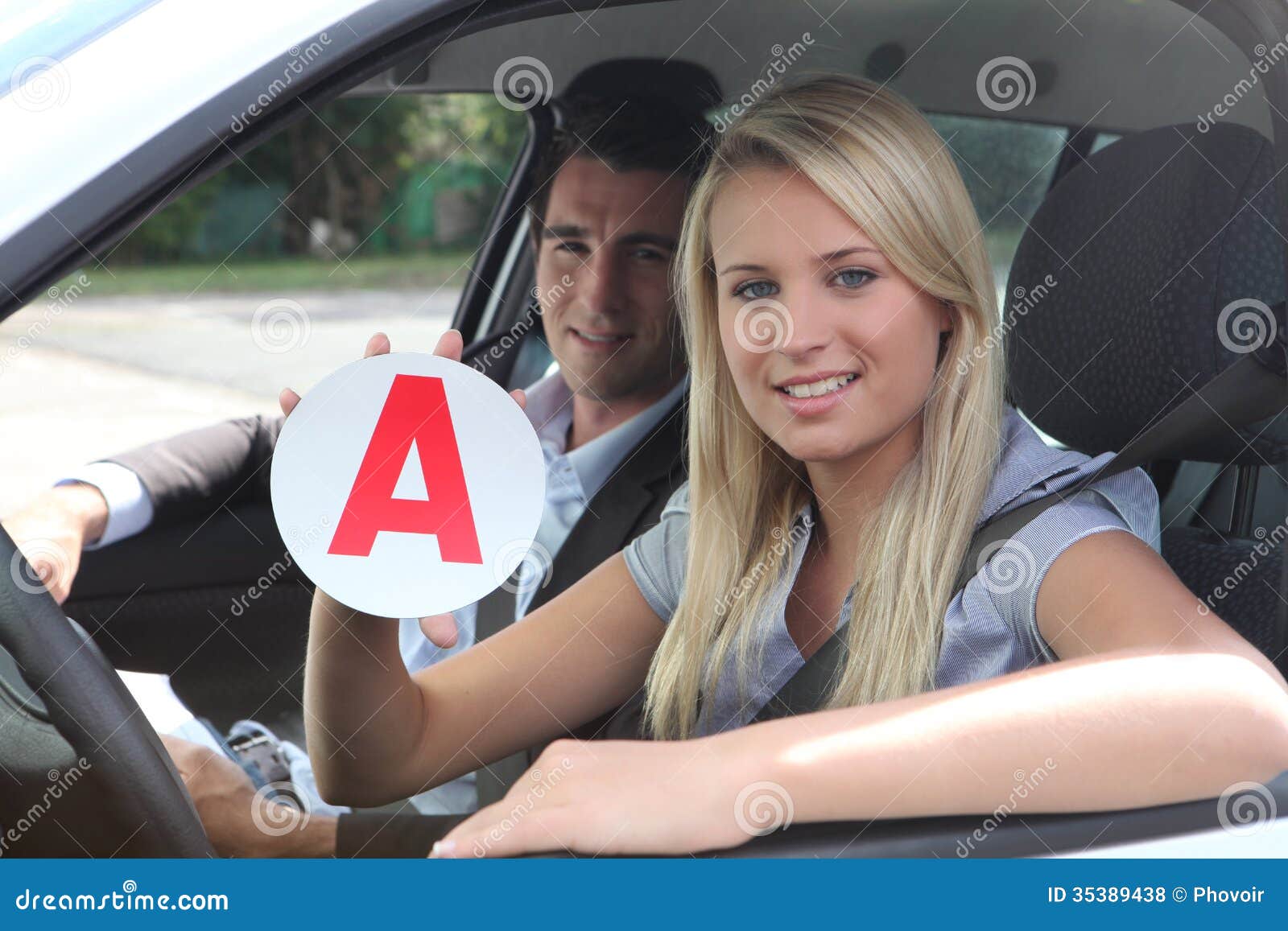 Learner driver stock photo. Image of female, instructor - 35389438