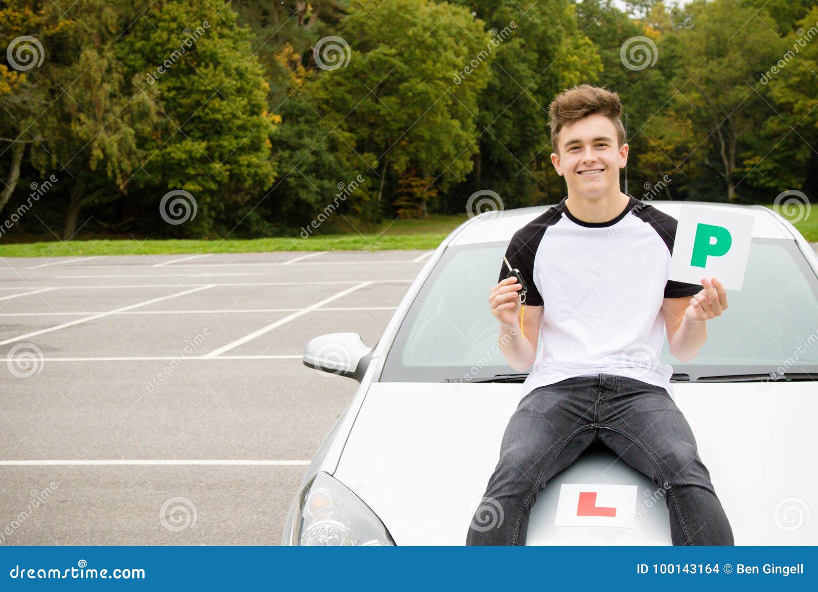 Learner Driver stock photo. Image of exam, adolescence - 100143164