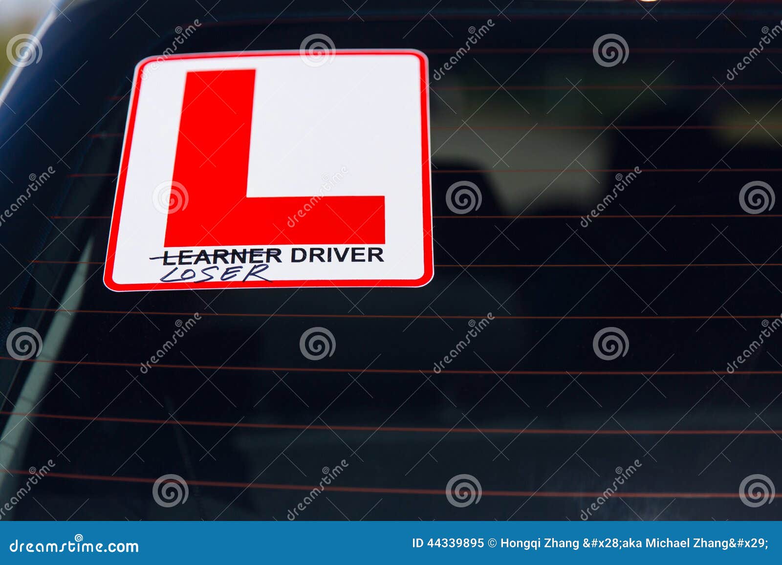 Learner driver sign stock image. Image of writing, window - 44339895