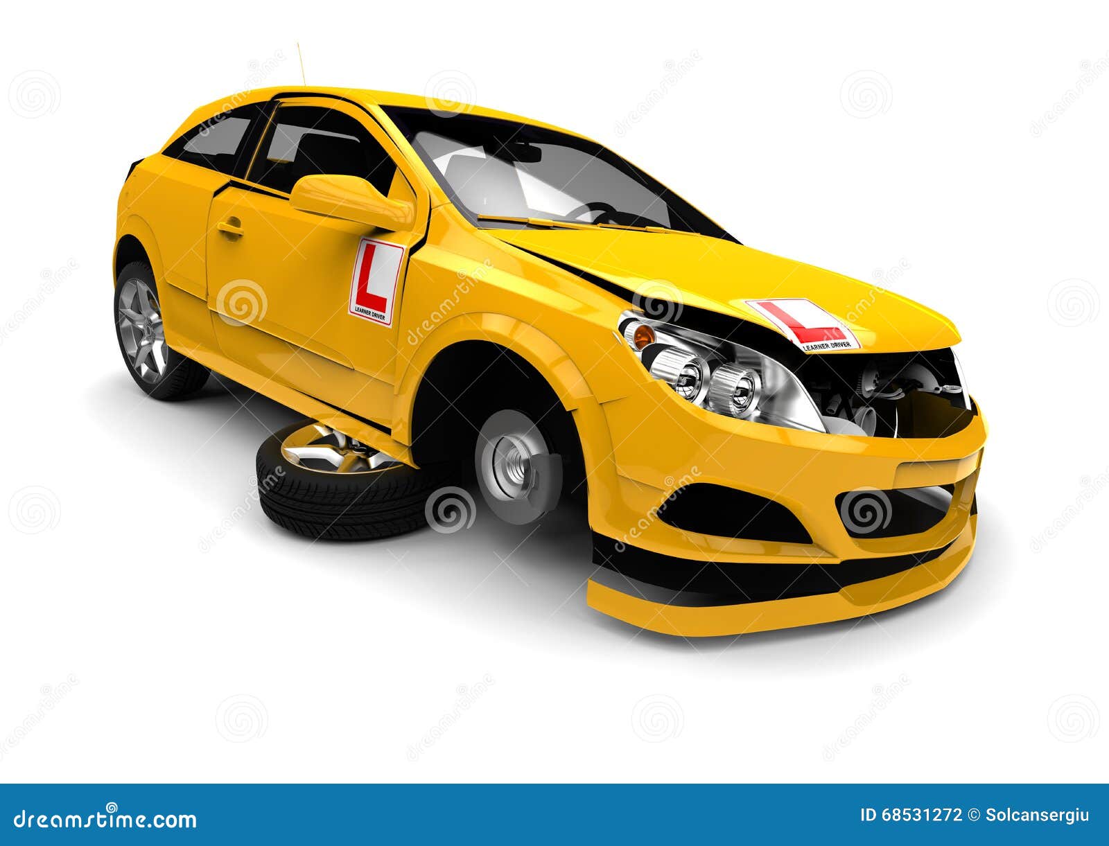 Learner Driver Plate Sign. Drive Beginner Symbol. Vector Illustration ...