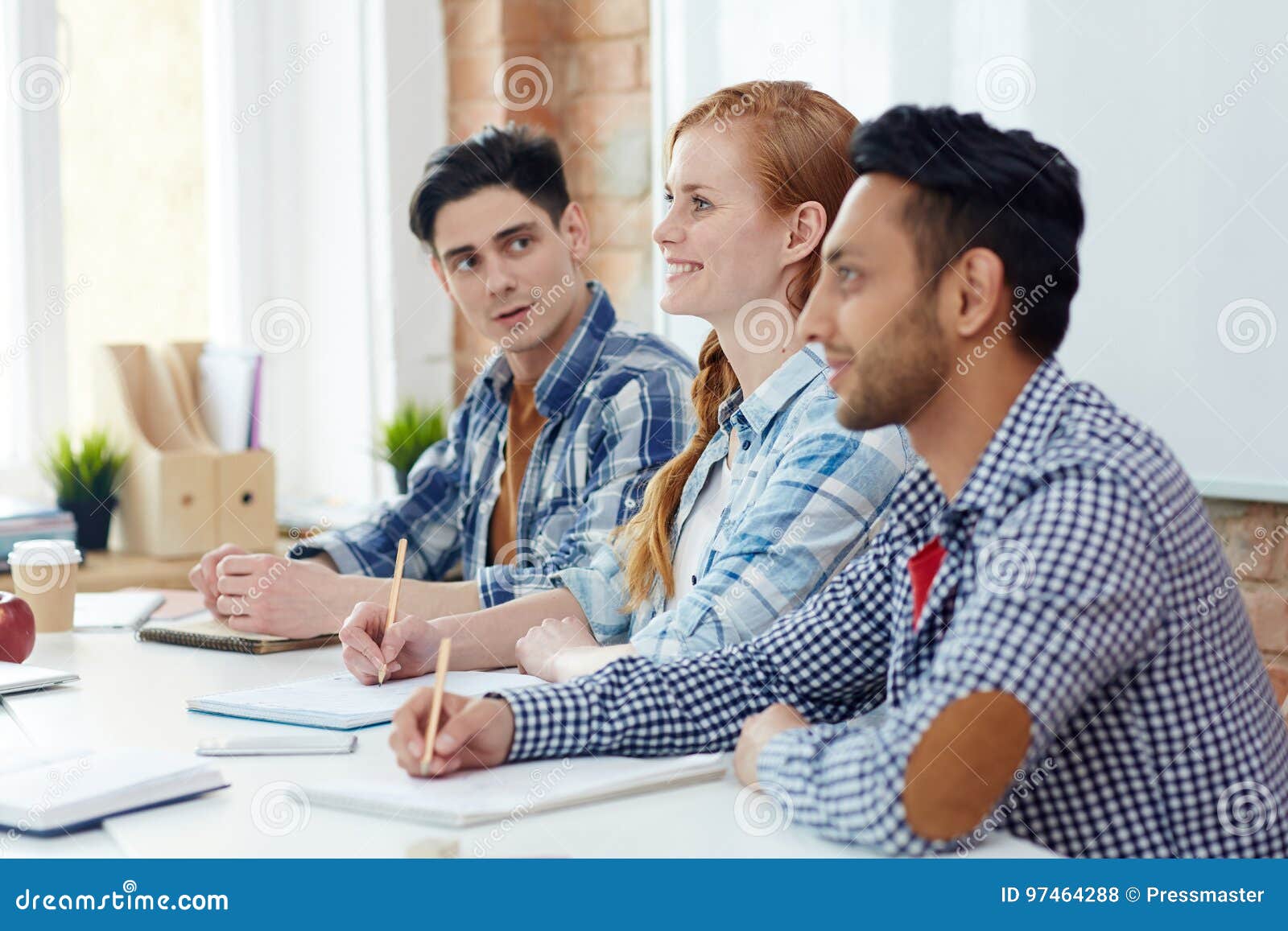 Learners at lesson stock photo. Image of student, knowledge - 97464288
