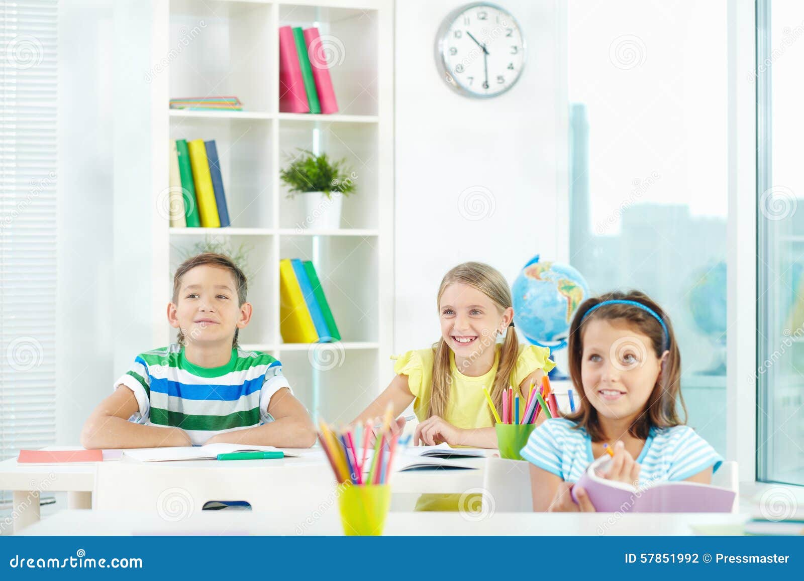 Learners studying stock photo. Image of girl, handsome - 57851992