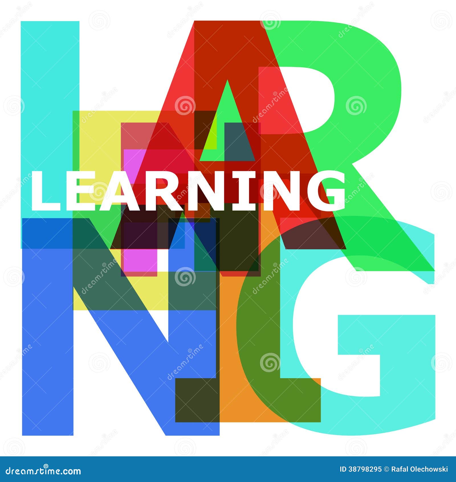 Learning - Abstract Color Letters Stock Illustration - Illustration of ...