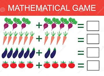 Learning Addition by Example of Vegetables for Children, Counting ...