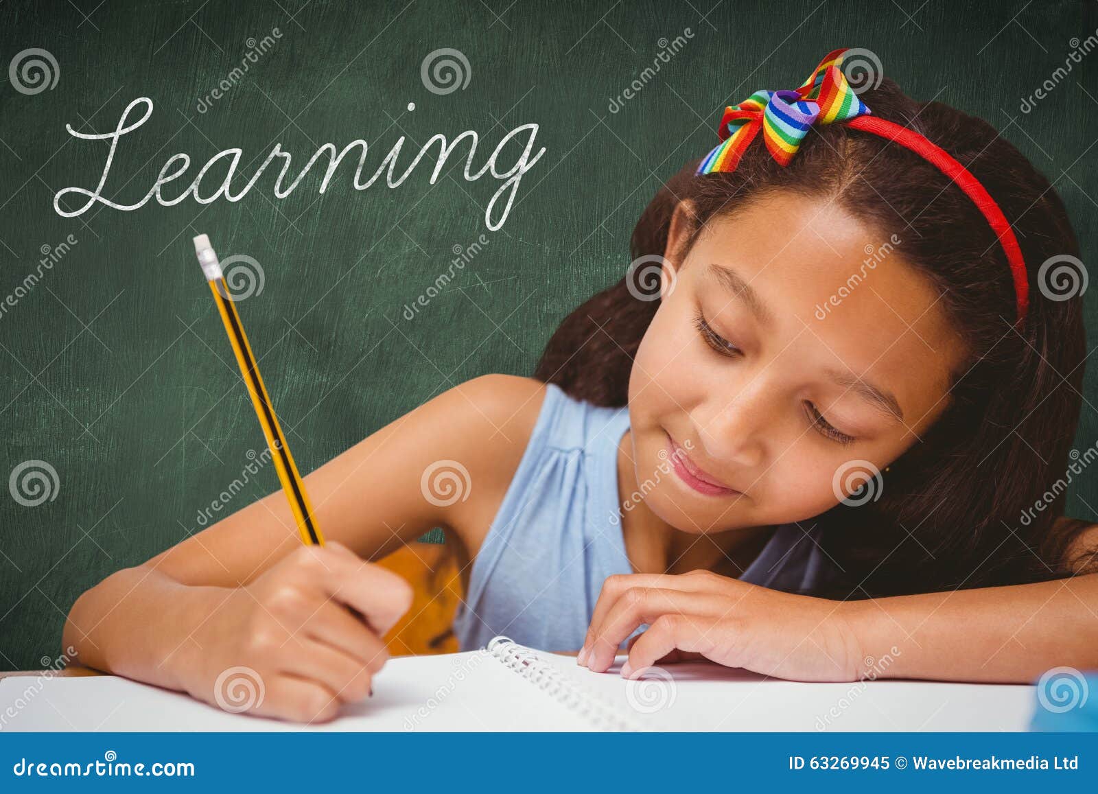 Learning Against Green Chalkboard Stock Image - Image of elementary ...