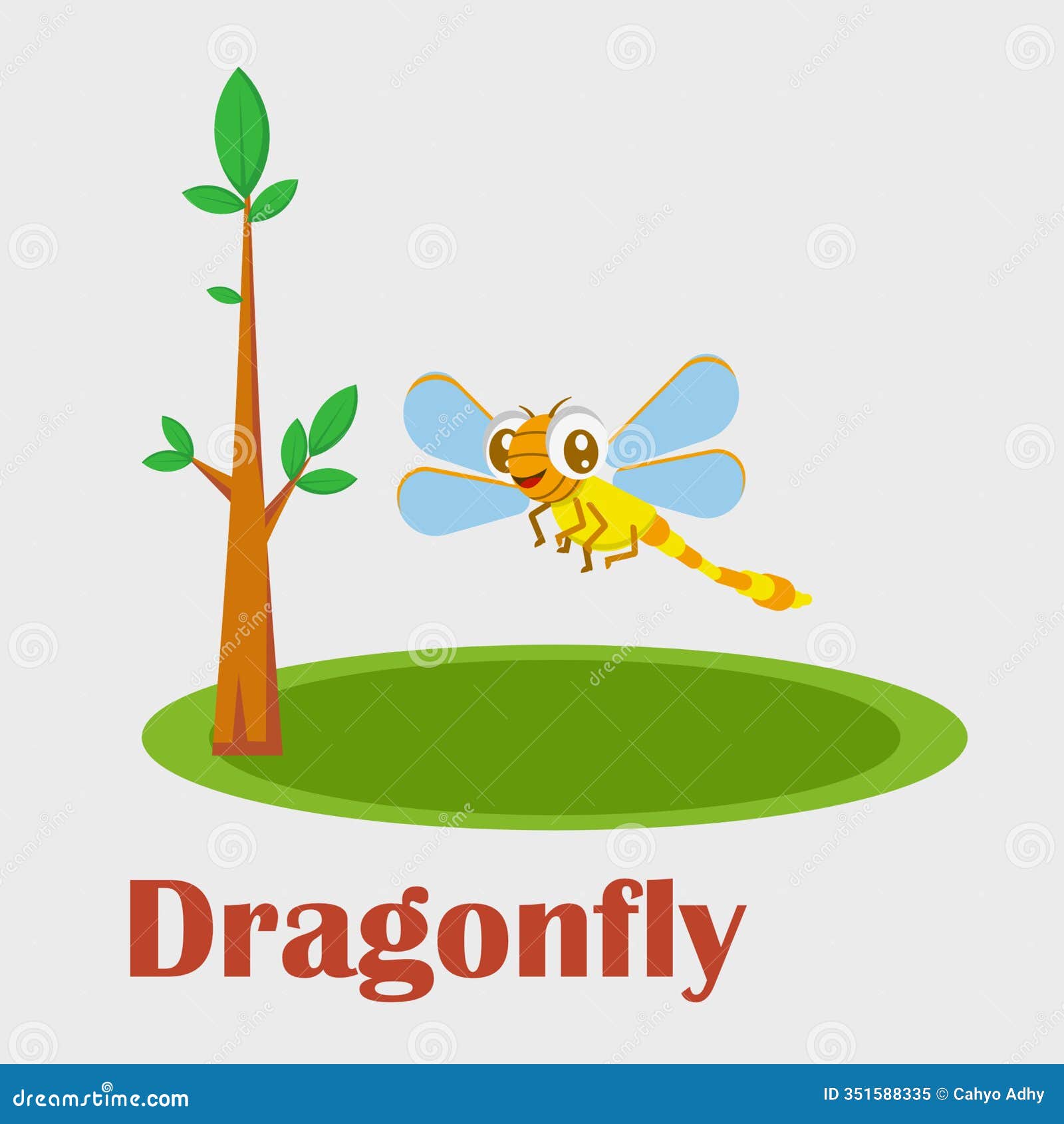 Learning Alphabet D for Dragonfly Stock Illustration - Illustration of ...