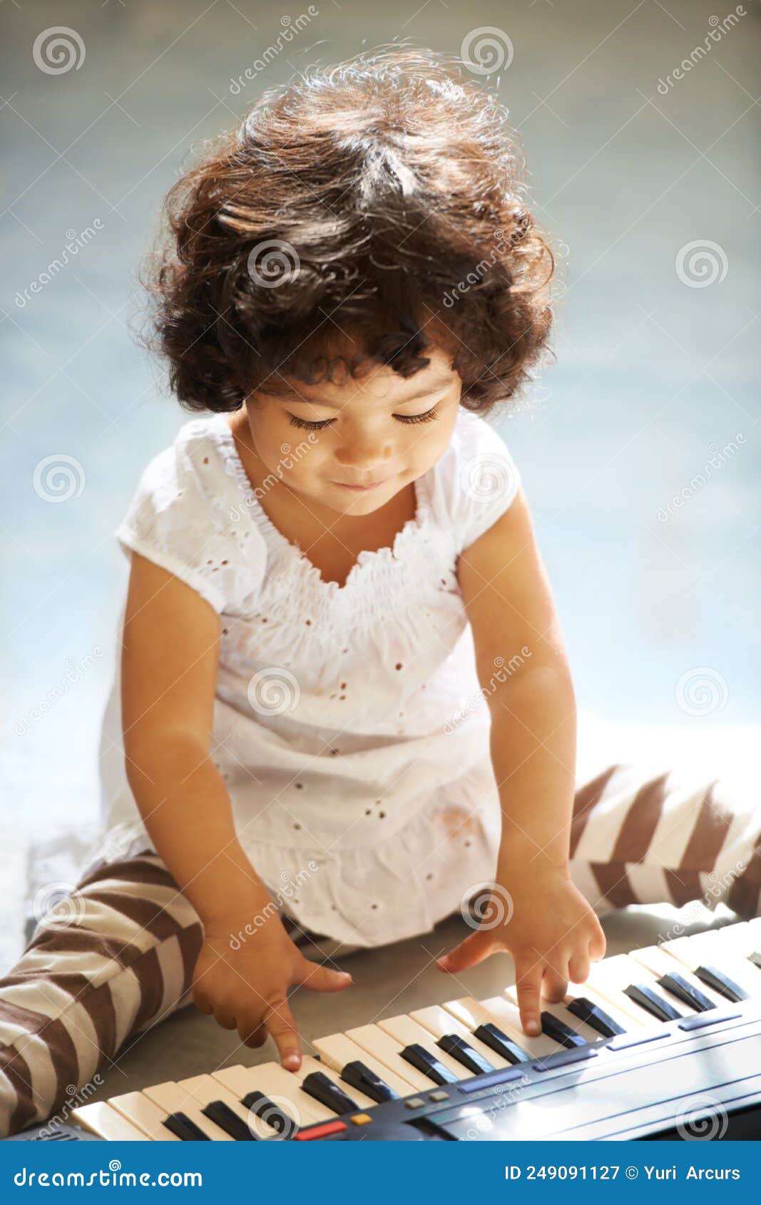 Learning As she Grows. Shot of a Cute Little Girl at Home. Stock Image ...
