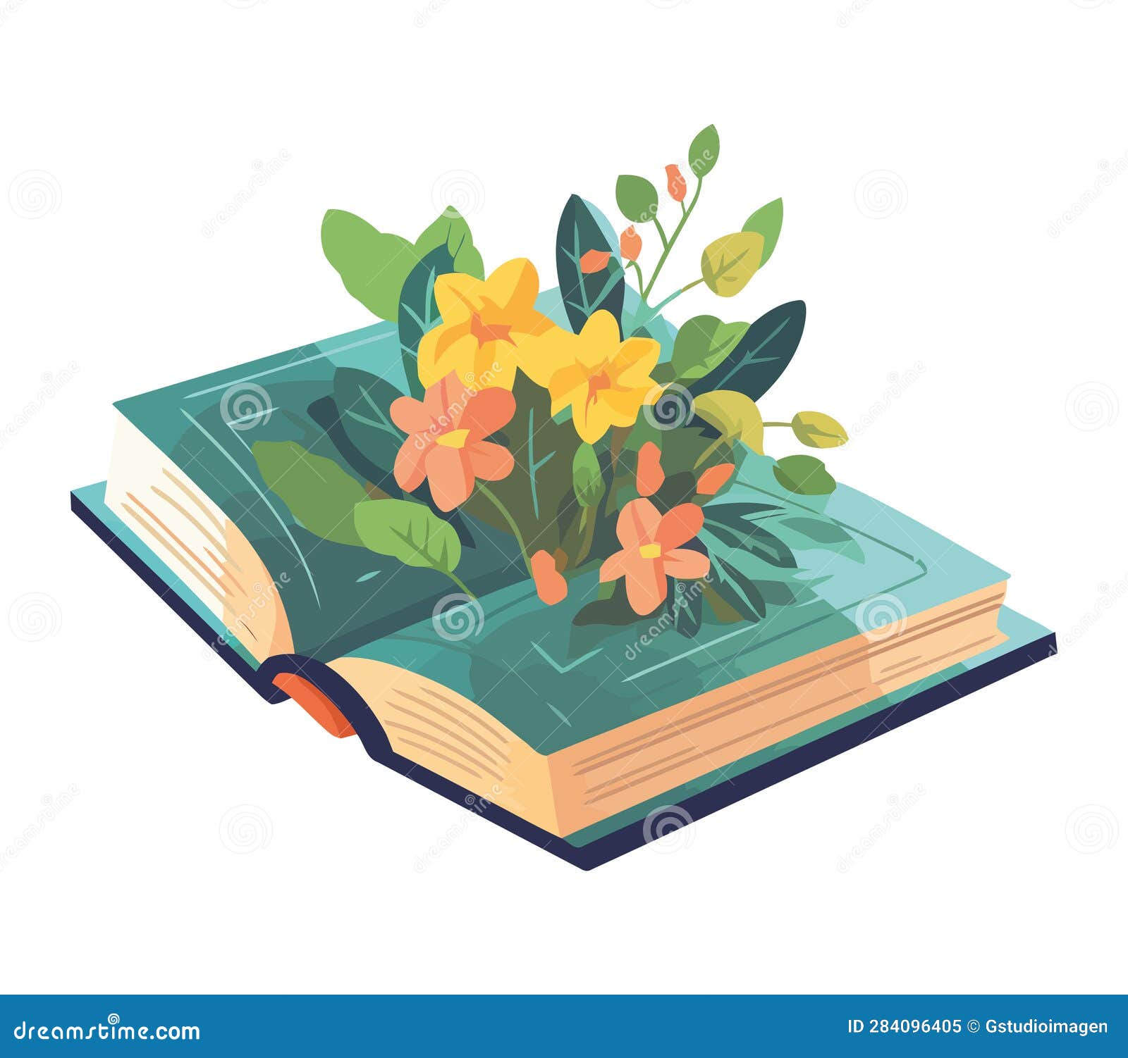 Learning Biology Book Isolated Stock Vector - Illustration of ...