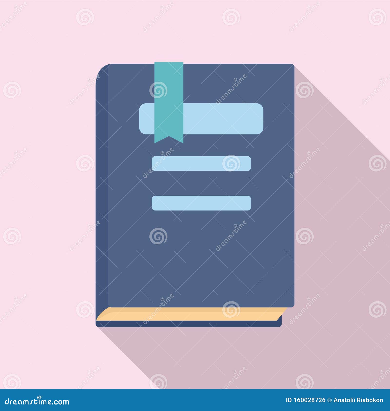Learning Book Icon, Flat Style Stock Vector - Illustration of business ...