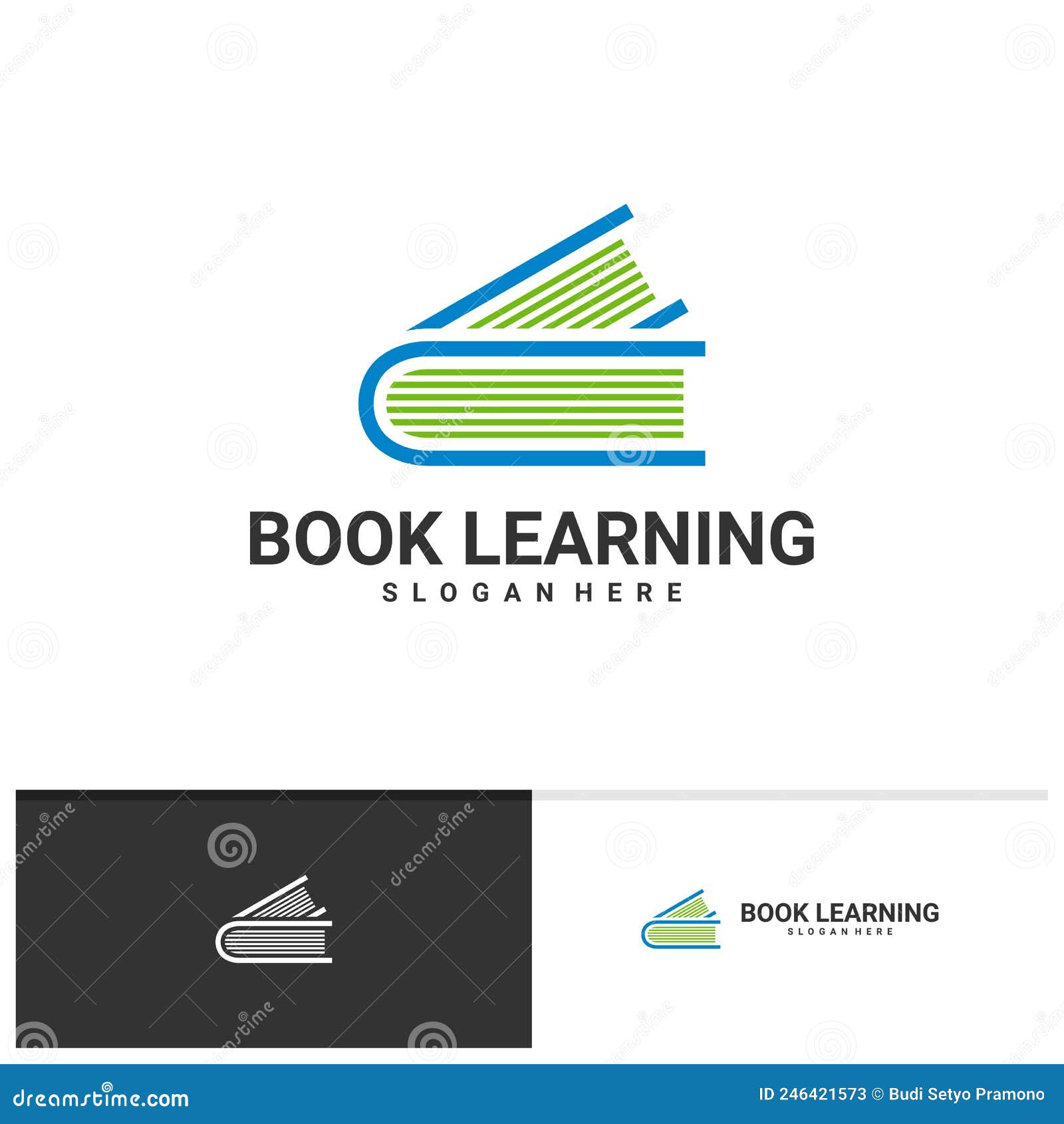 Learning Book Logo Vector Template, Creative Book Logo Design Concepts ...