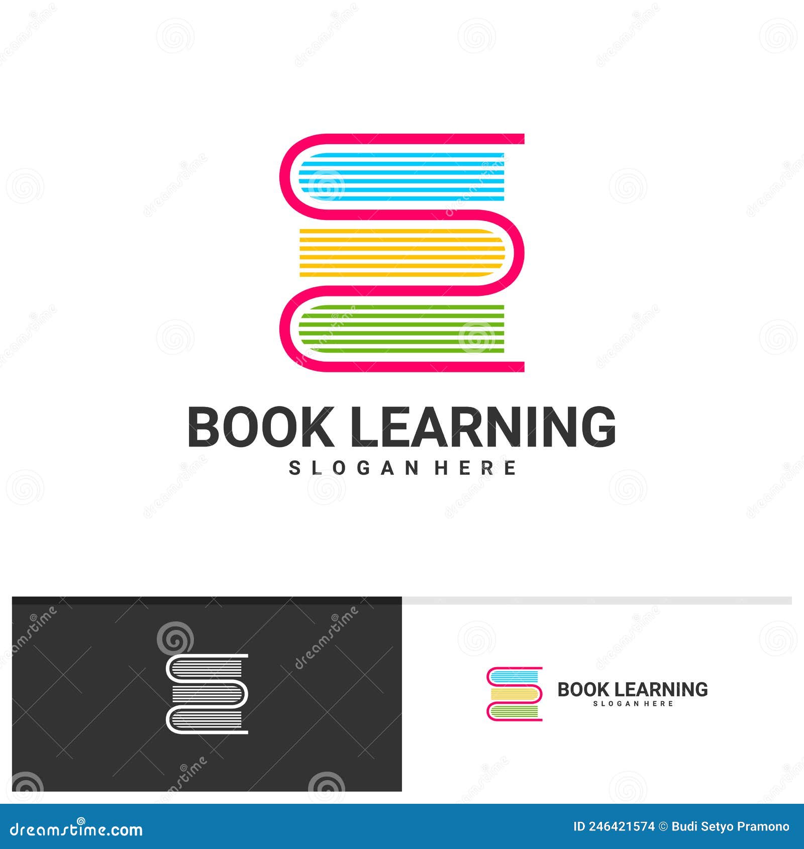 Learning Book Logo Vector Template, Creative Book Logo Design Concepts ...