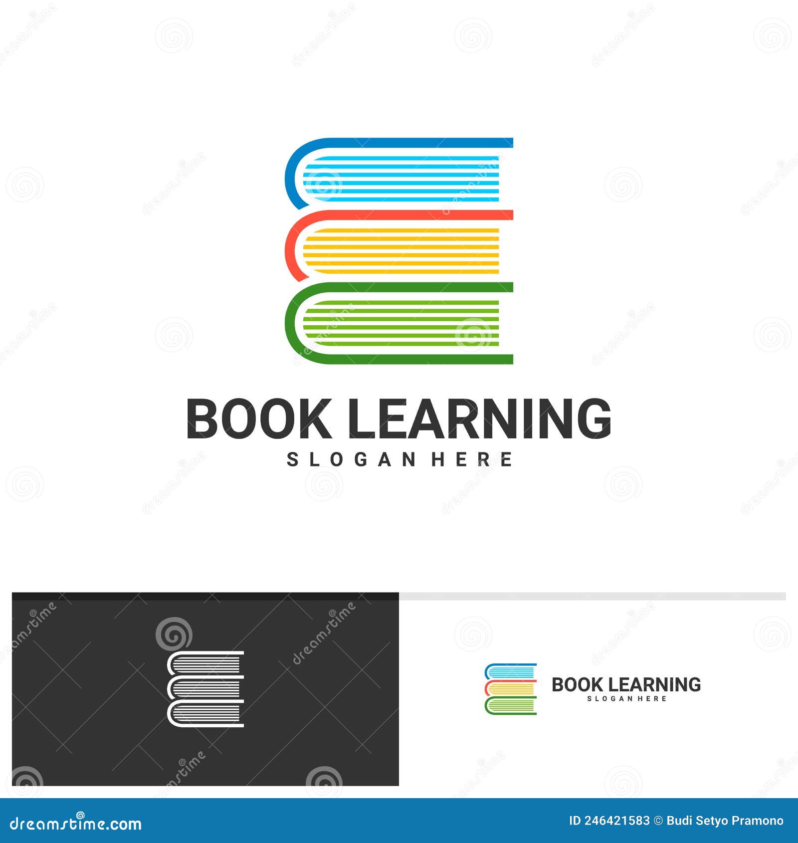 Learning Book Logo Vector Template, Creative Book Logo Design Concepts ...