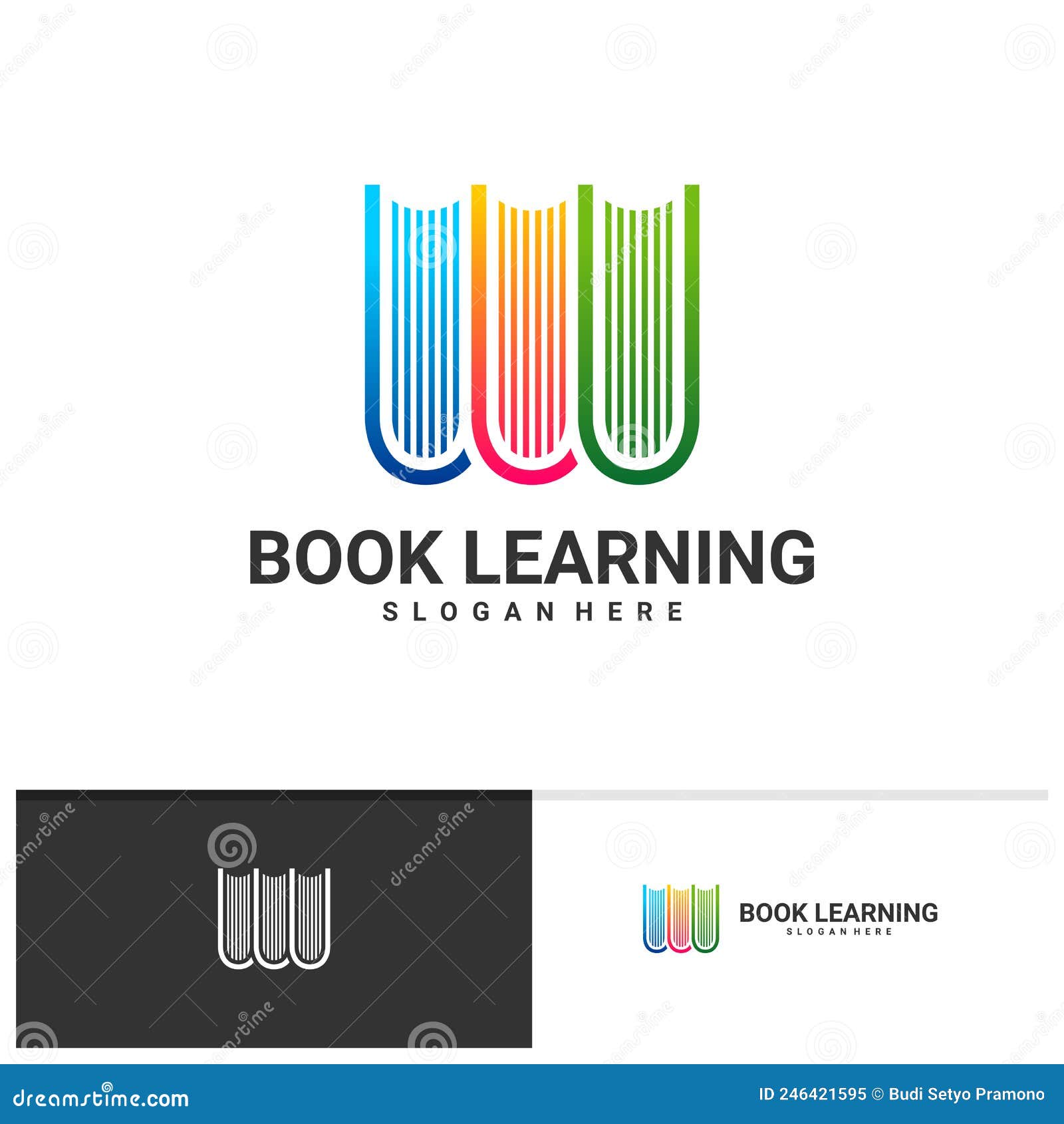 Learning Book Logo Vector Template, Creative Book Logo Design Concepts ...