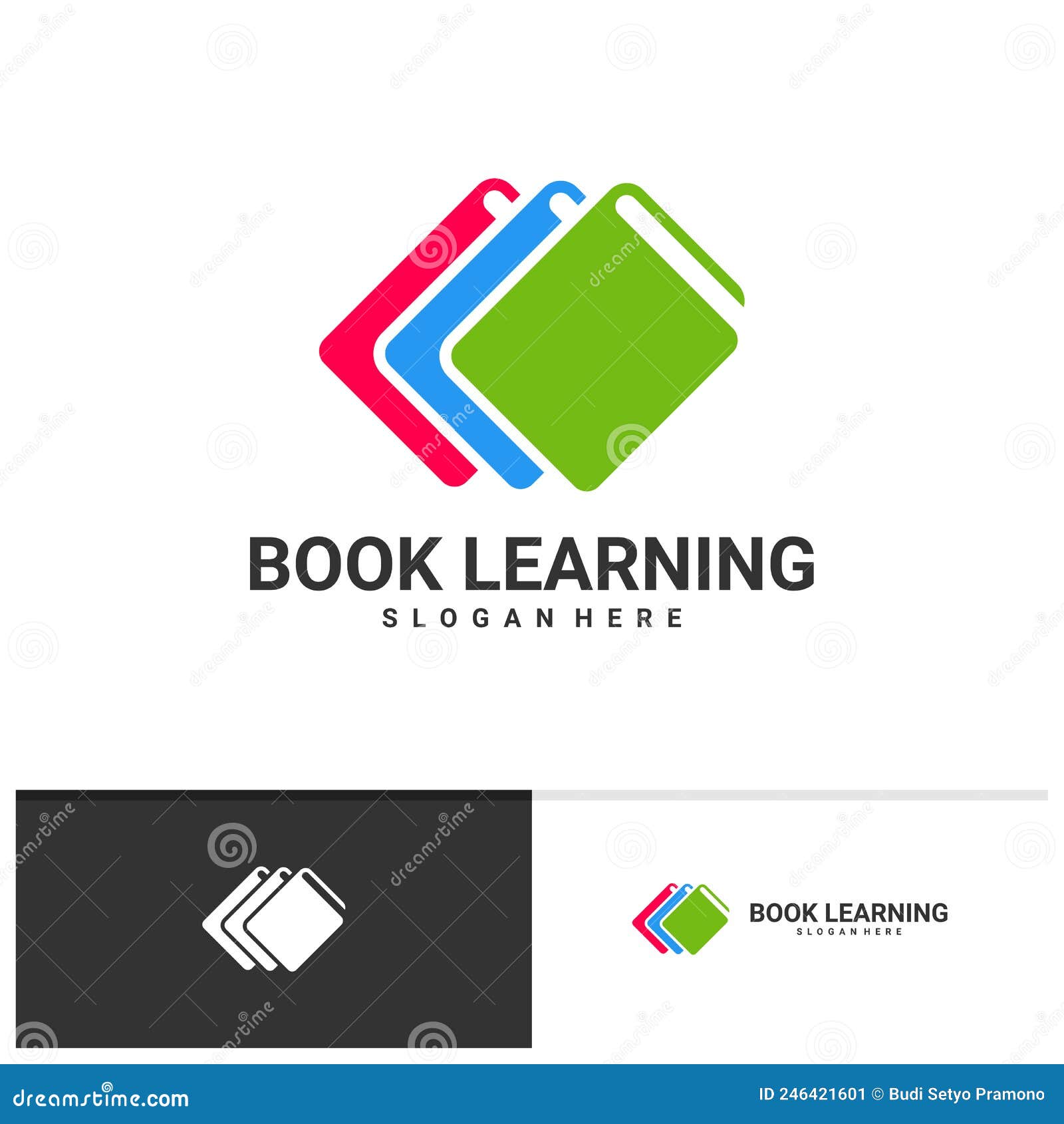 Learning Book Logo Vector Template, Creative Book Logo Design Concepts ...