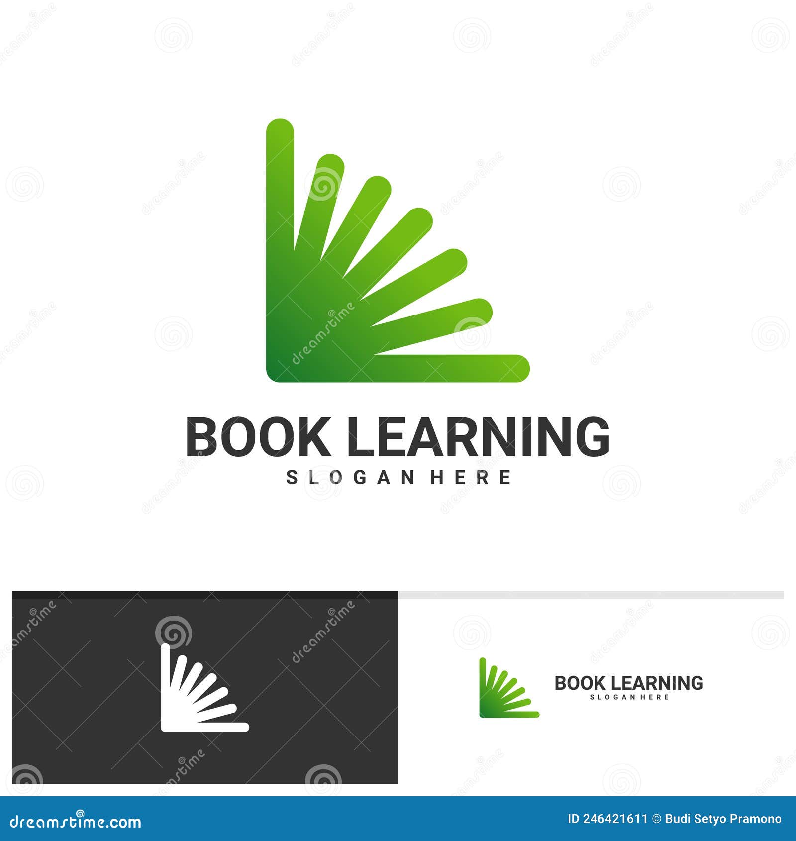 Learning Book Logo Vector Template, Creative Book Logo Design Concepts ...