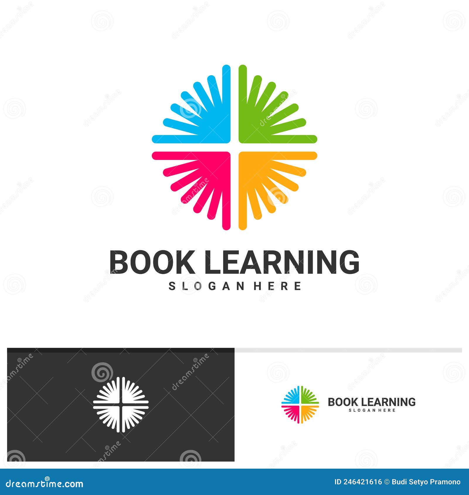 Learning Book Logo Vector Template, Creative Book Logo Design Concepts ...
