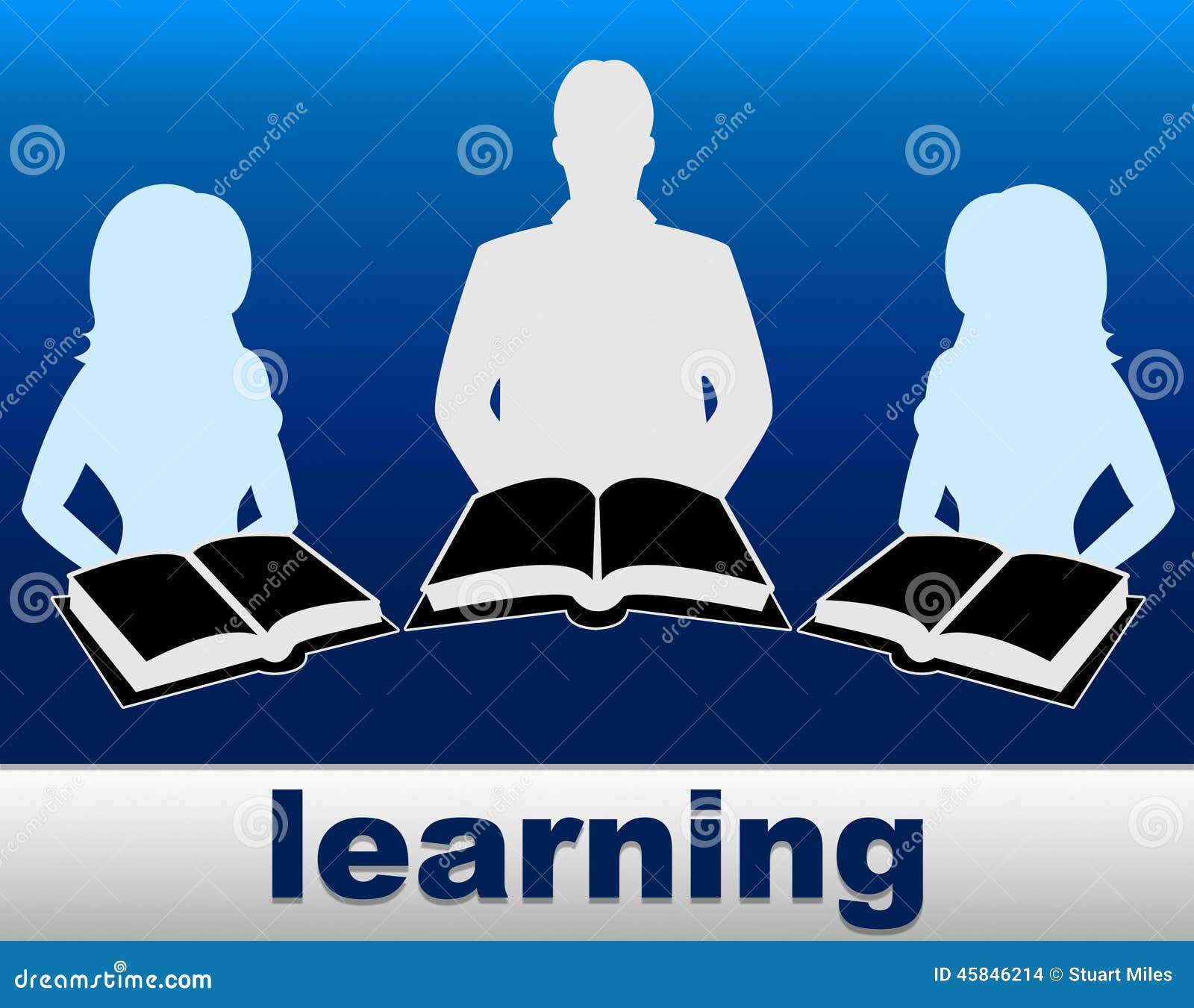 Learning Books Shows School Training and Fiction Stock Illustration ...