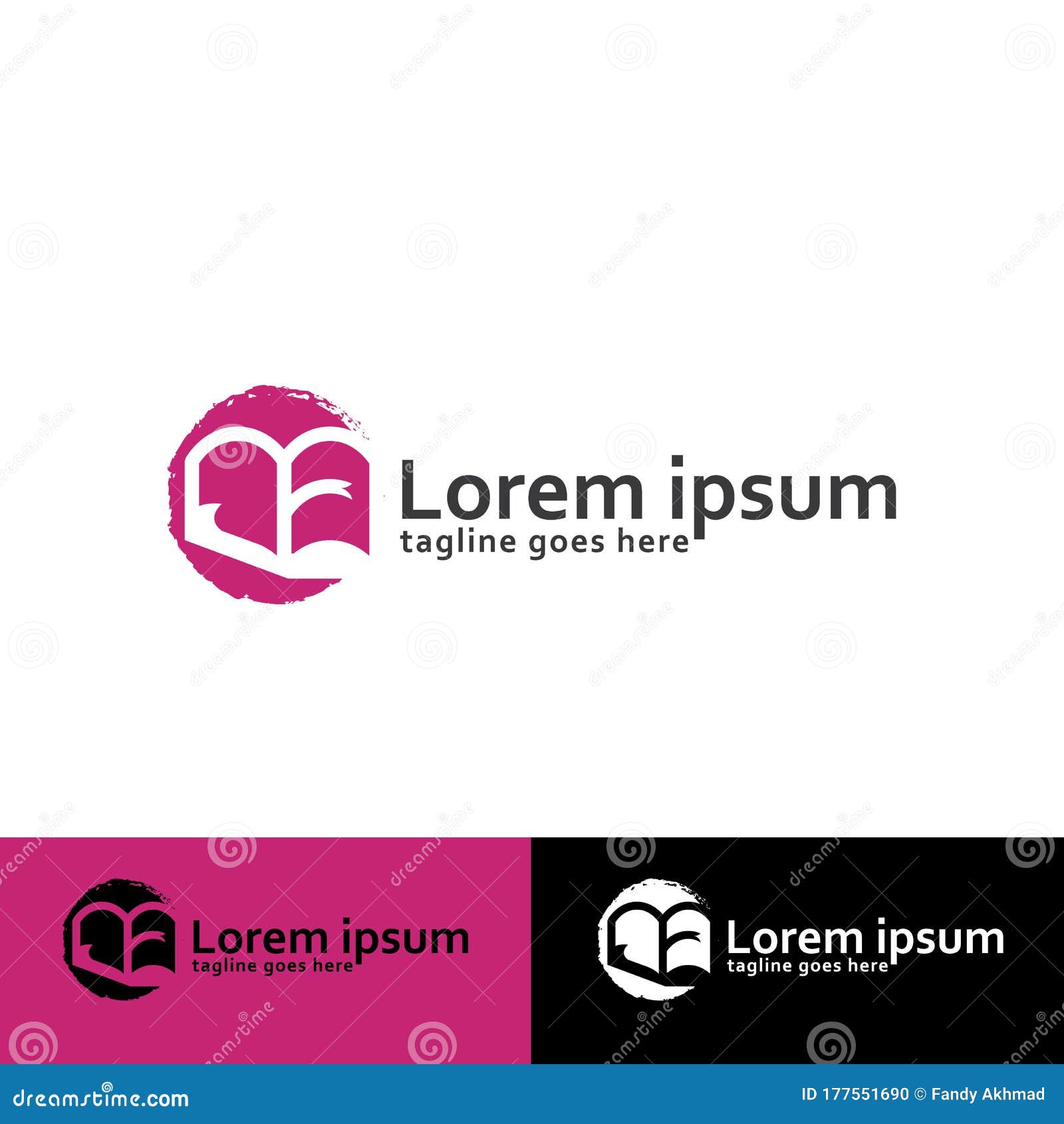 Book in the Circle Education Logo Design Vector Illustration Stock ...