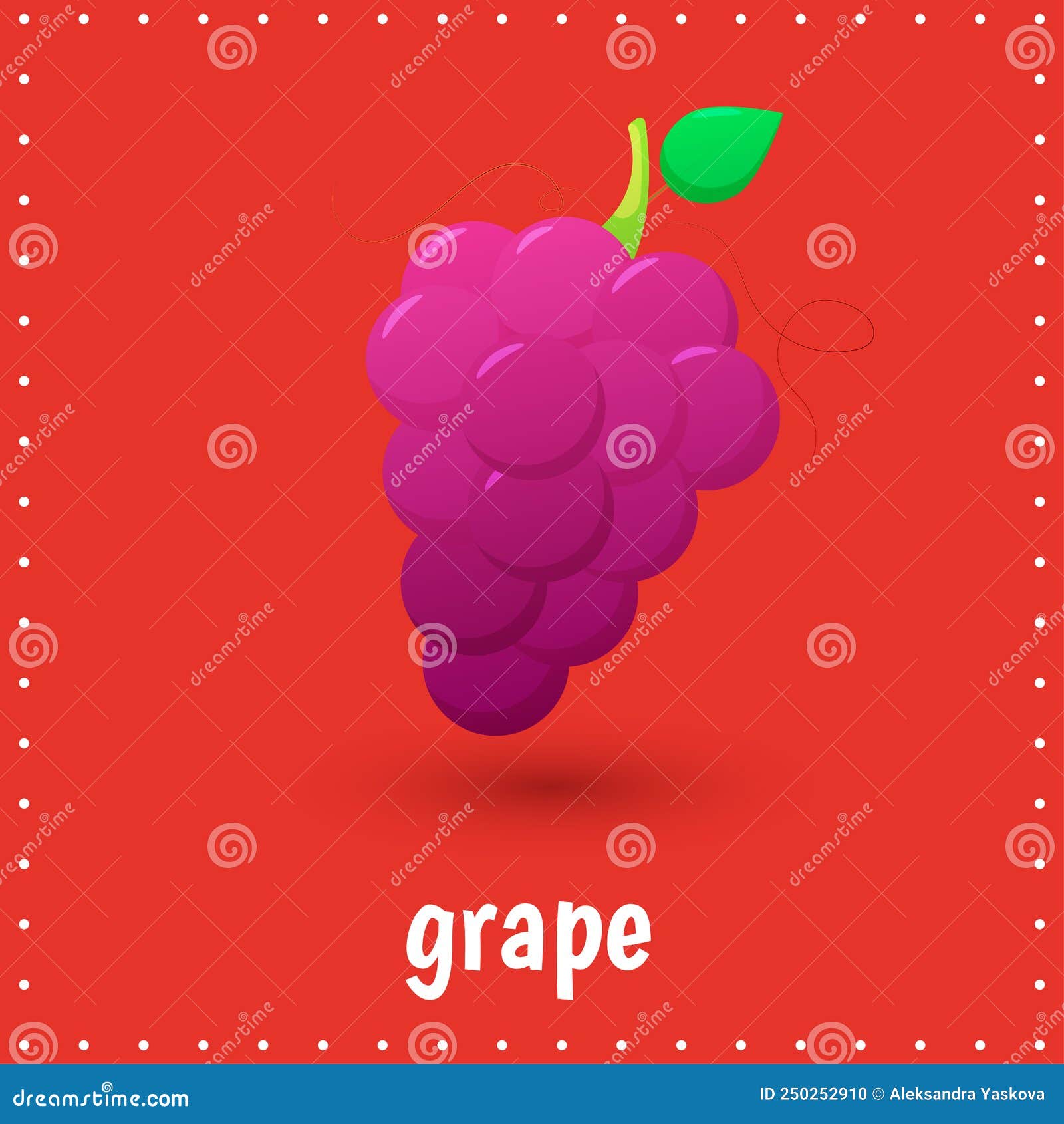 Learning Cards for Kids Education. Grape. Berry. Educational Worksheets ...