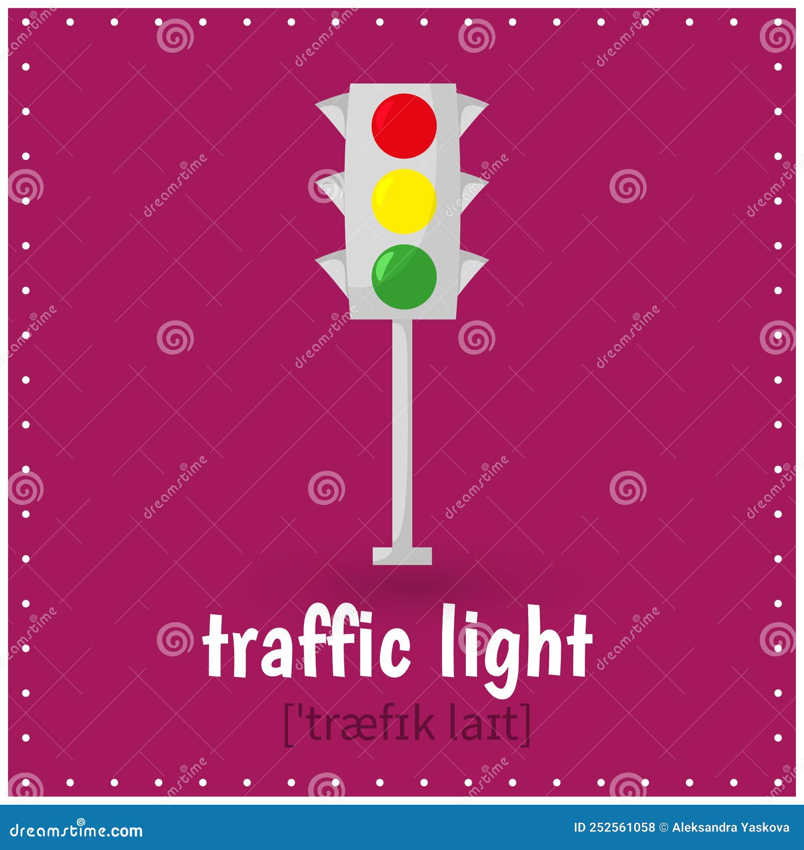 Learning Cards for Kids. Traffic Light. Educational Worksheets for Kids ...