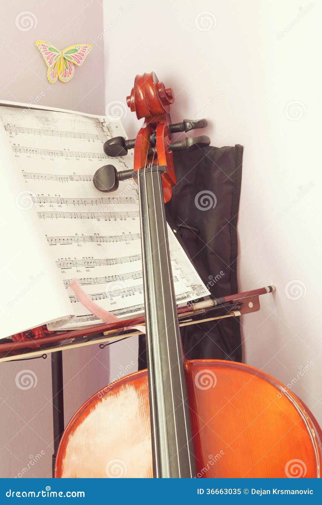 Learning Cello stock image. Image of learning, instrument - 36663035
