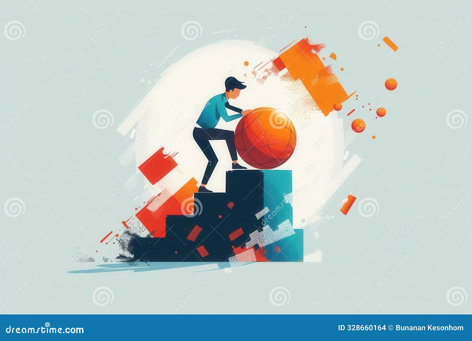 Overcoming Obstacles, Dangers. Jumping Over Problems, Dangerous Risks ...