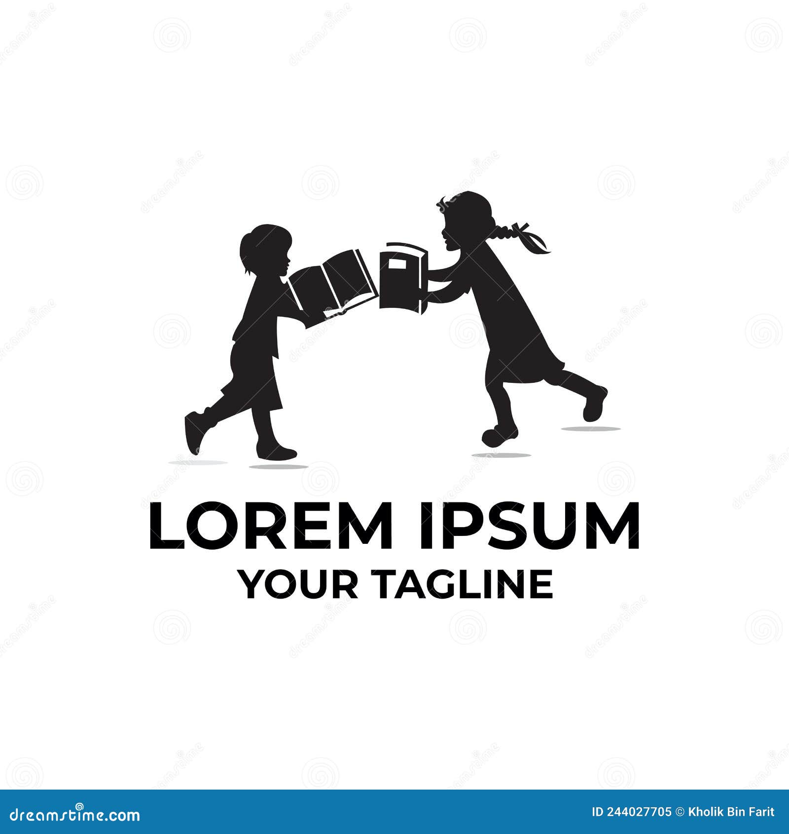 Learning Children Logo Vector Design Template Stock Vector ...