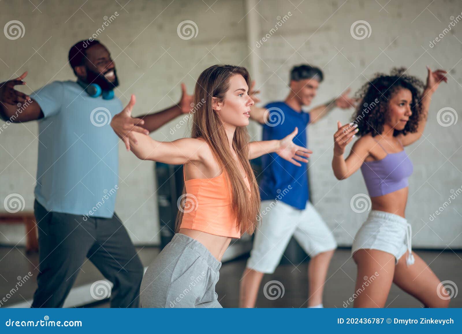 Group of People Learning To Dance Jazz-funk Stock Image - Image of ...