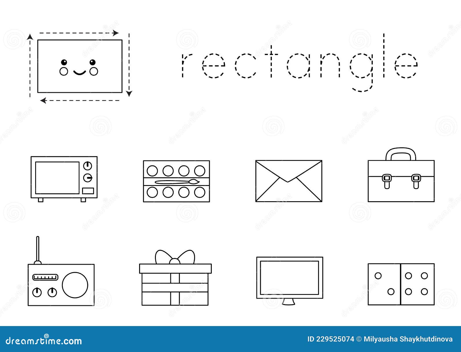 Learning Circle Shape for Children. Basic 2d Shapes. Stock Vector ...