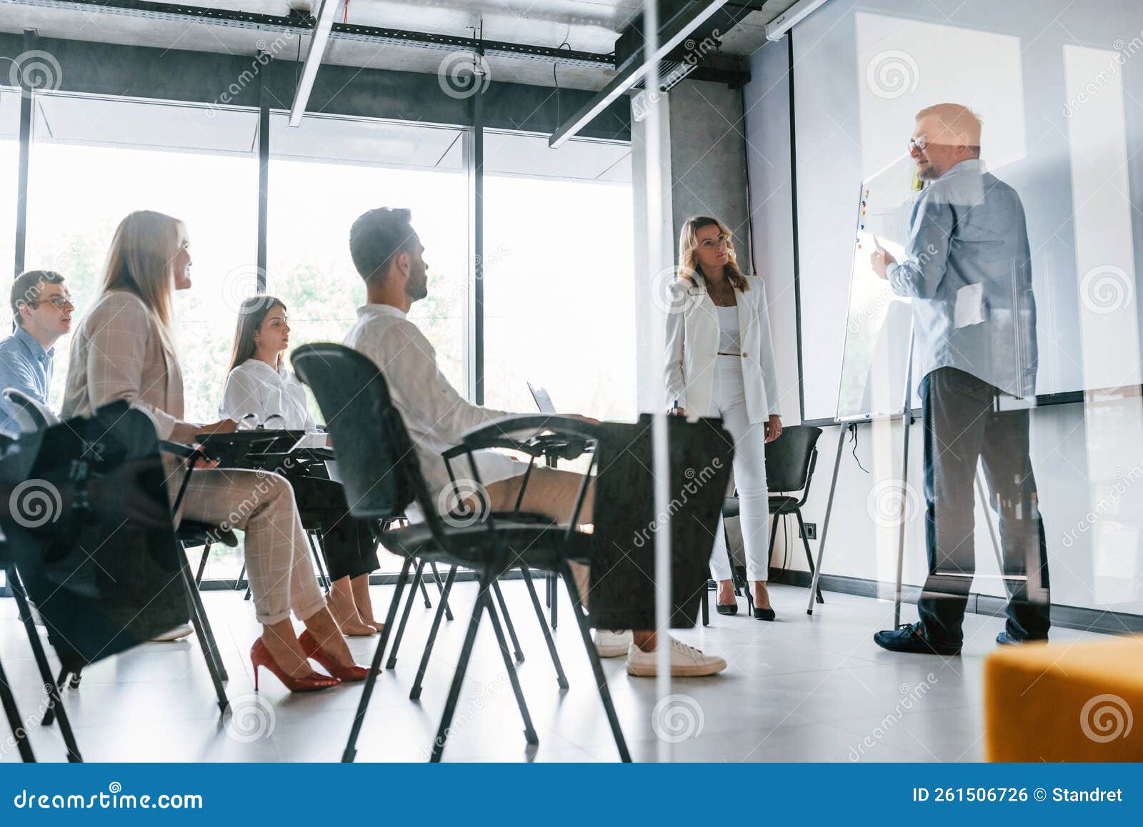 In the Learning Class. Group of Professional Business People is in the ...