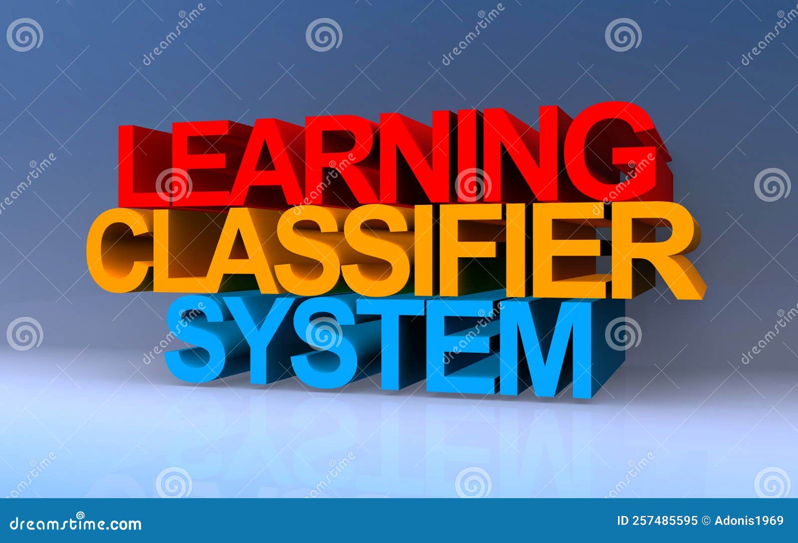 Learning Classifier System On Blue Stock Illustration Illustration Of