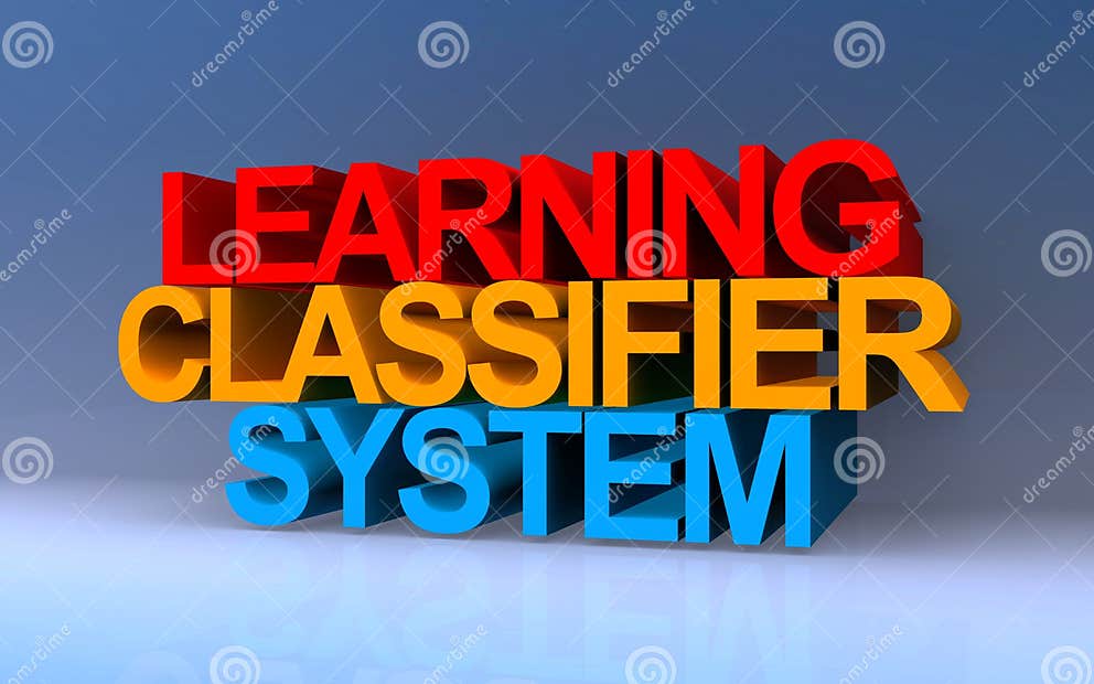 Learning Classifier System on Blue Stock Illustration - Illustration of ...