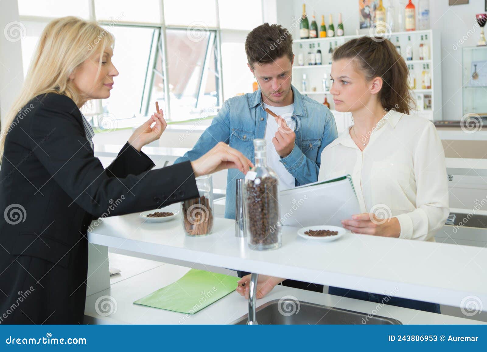 They Learning Coffee Characteristic Stock Image - Image of coffee ...