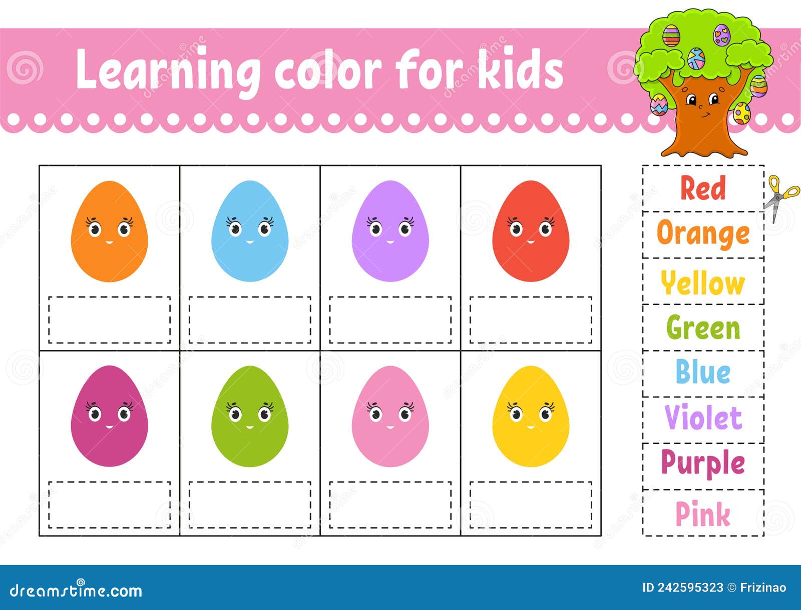 Learning Color for Kids. Education Developing Worksheet. Activity Page ...
