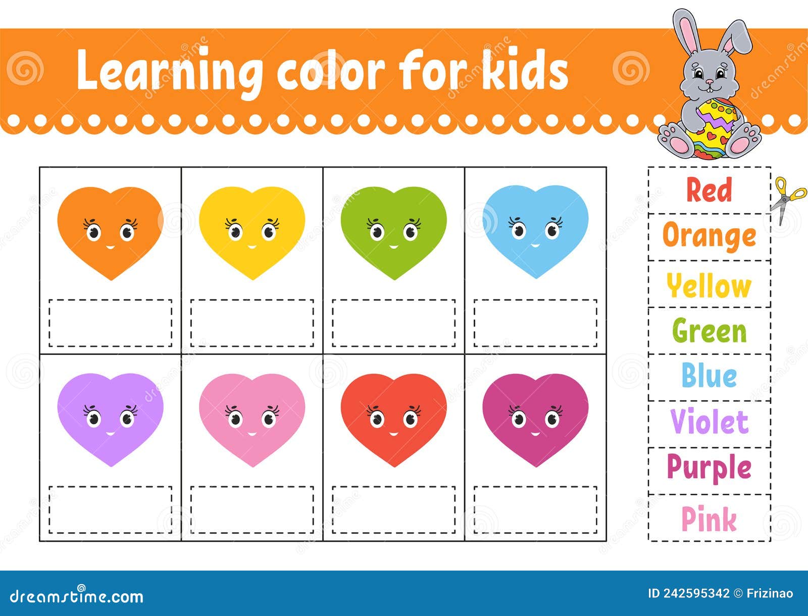 Learning Color for Kids. Education Developing Worksheet. Activity Page ...