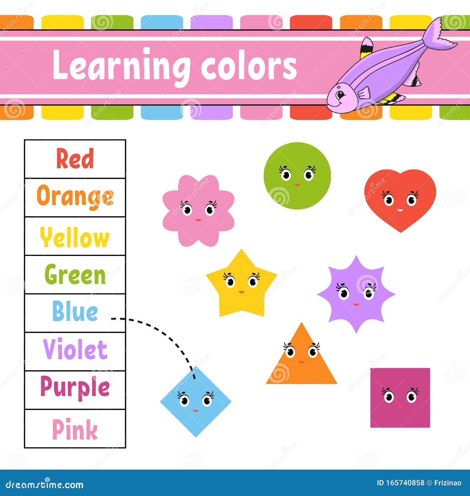 Learning Colors. Education Developing Worksheet. Activity Page with ...