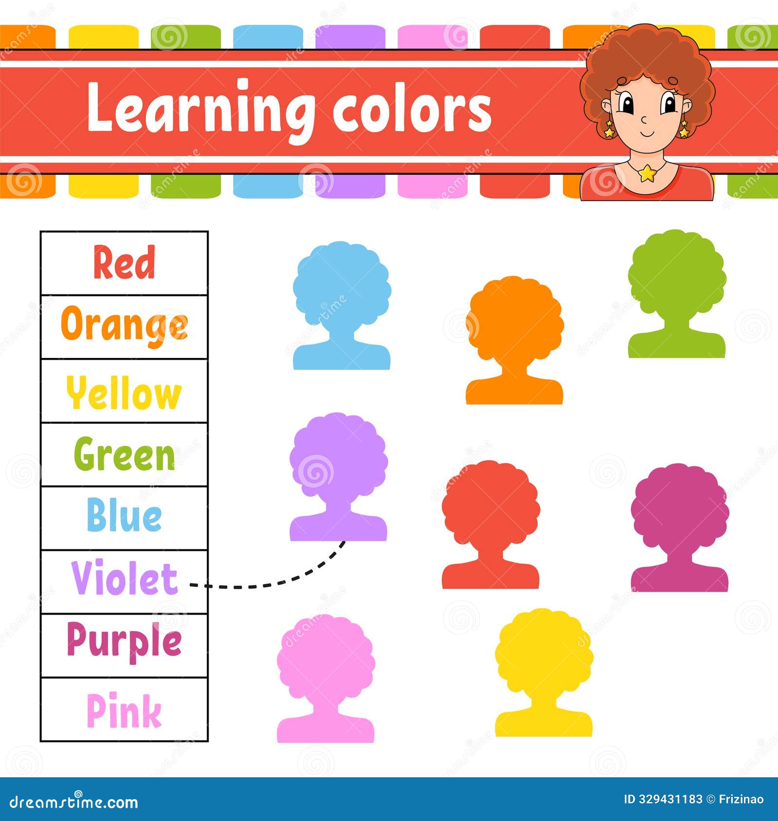 Learning Colors. Education Developing Worksheet. Activity Page with ...