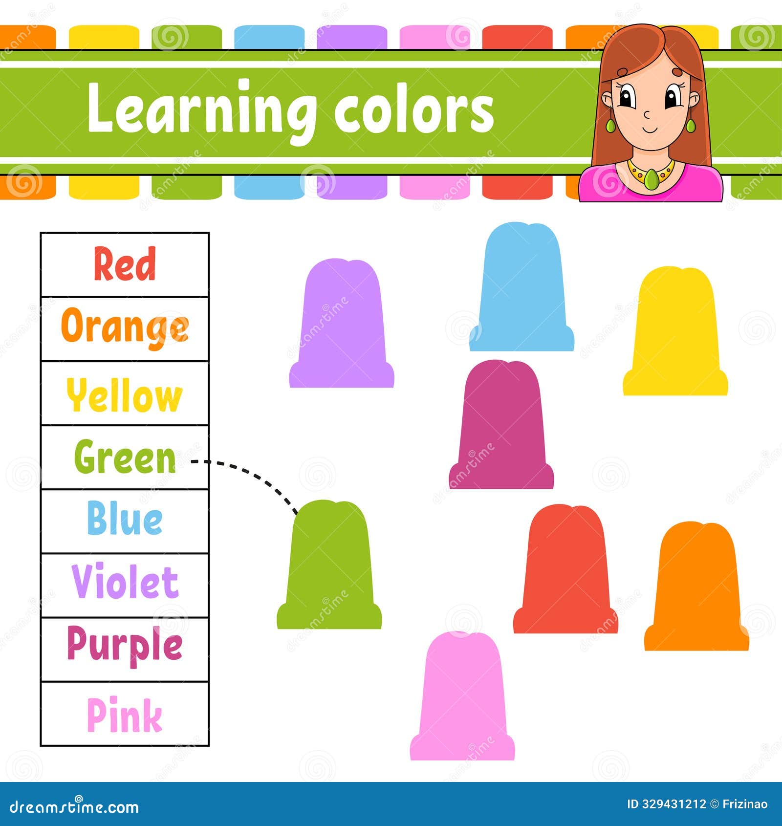 Learning Colors. Education Developing Worksheet. Activity Page with ...