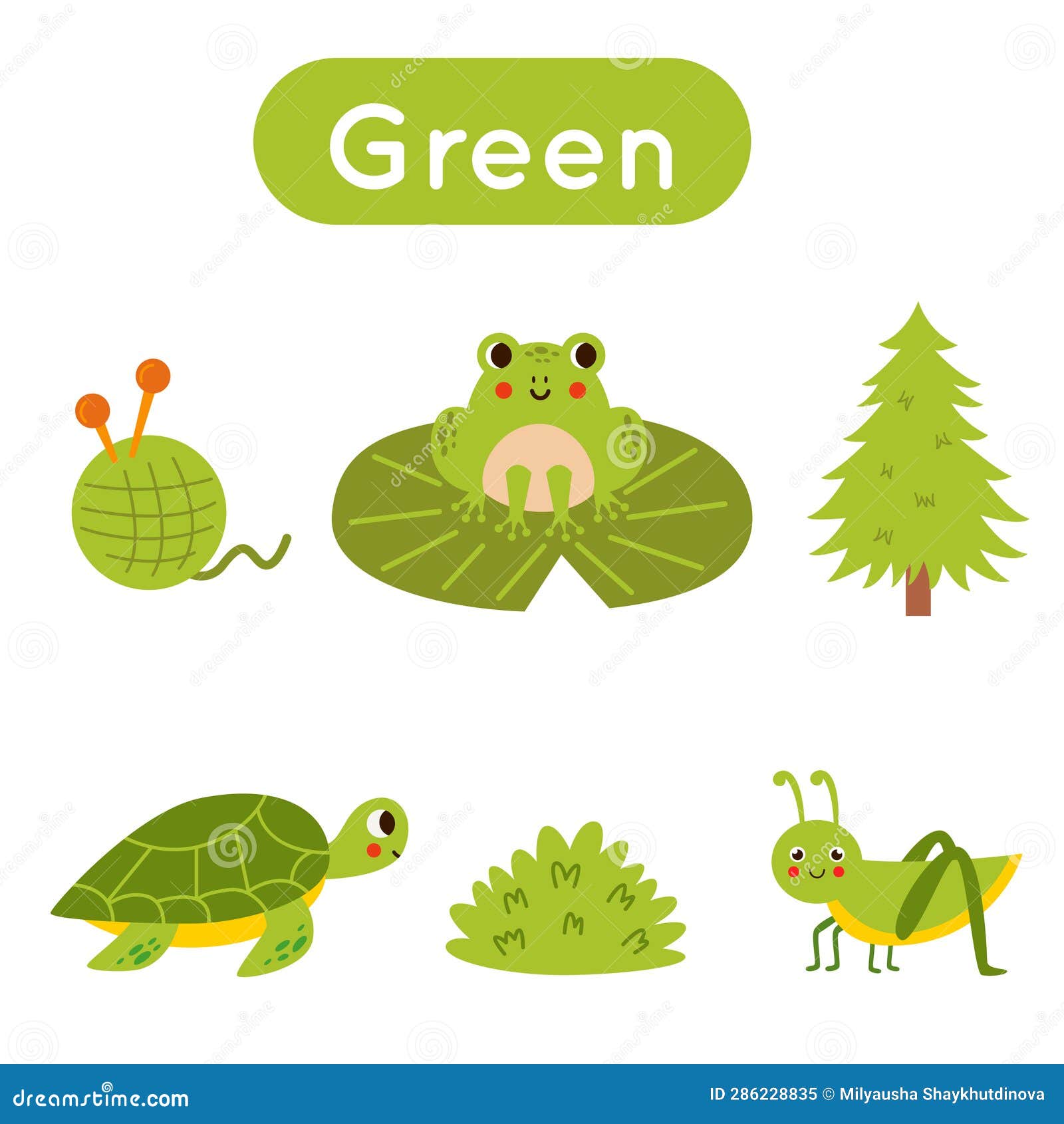 Learning Colors Worksheet for Kids. Green Color Flashcard Stock Vector ... Learning Colors Worksheet for Kids. Green Color Flashcard Stock Vector ...