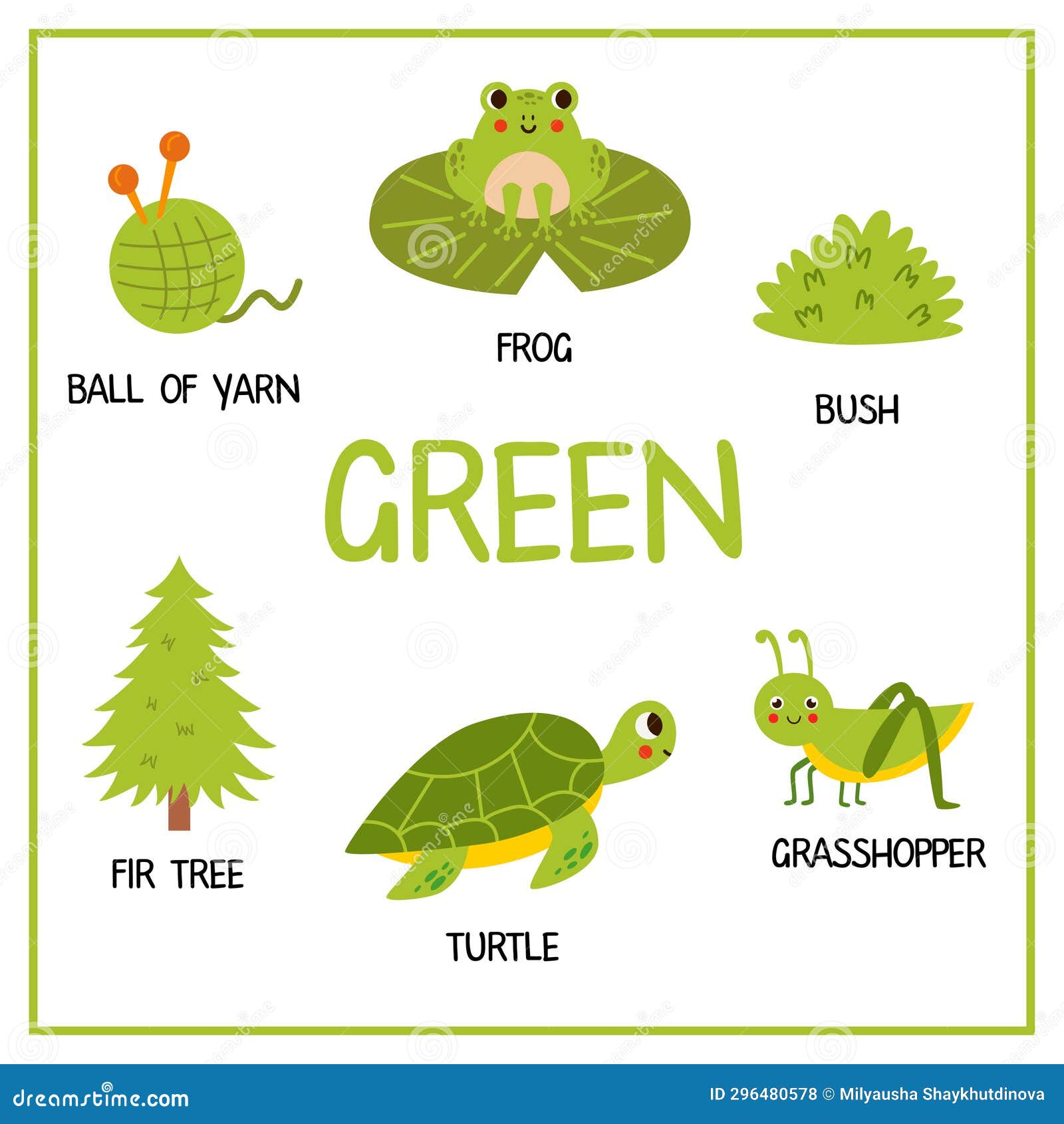 Learning Colors Worksheet for Kids. Green Color Flashcard. Stock Vector ... Learning Colors Worksheet for Kids. Green Color Flashcard. Stock Vector ...