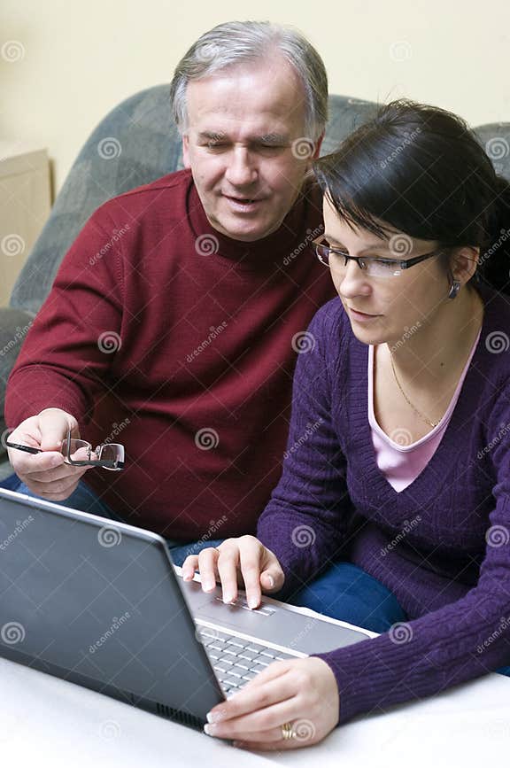 Learning Computers stock photo. Image of senior, spectacles - 8356116