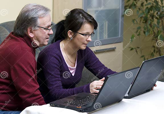 Learning Computers stock image. Image of reading, notebook - 8356601