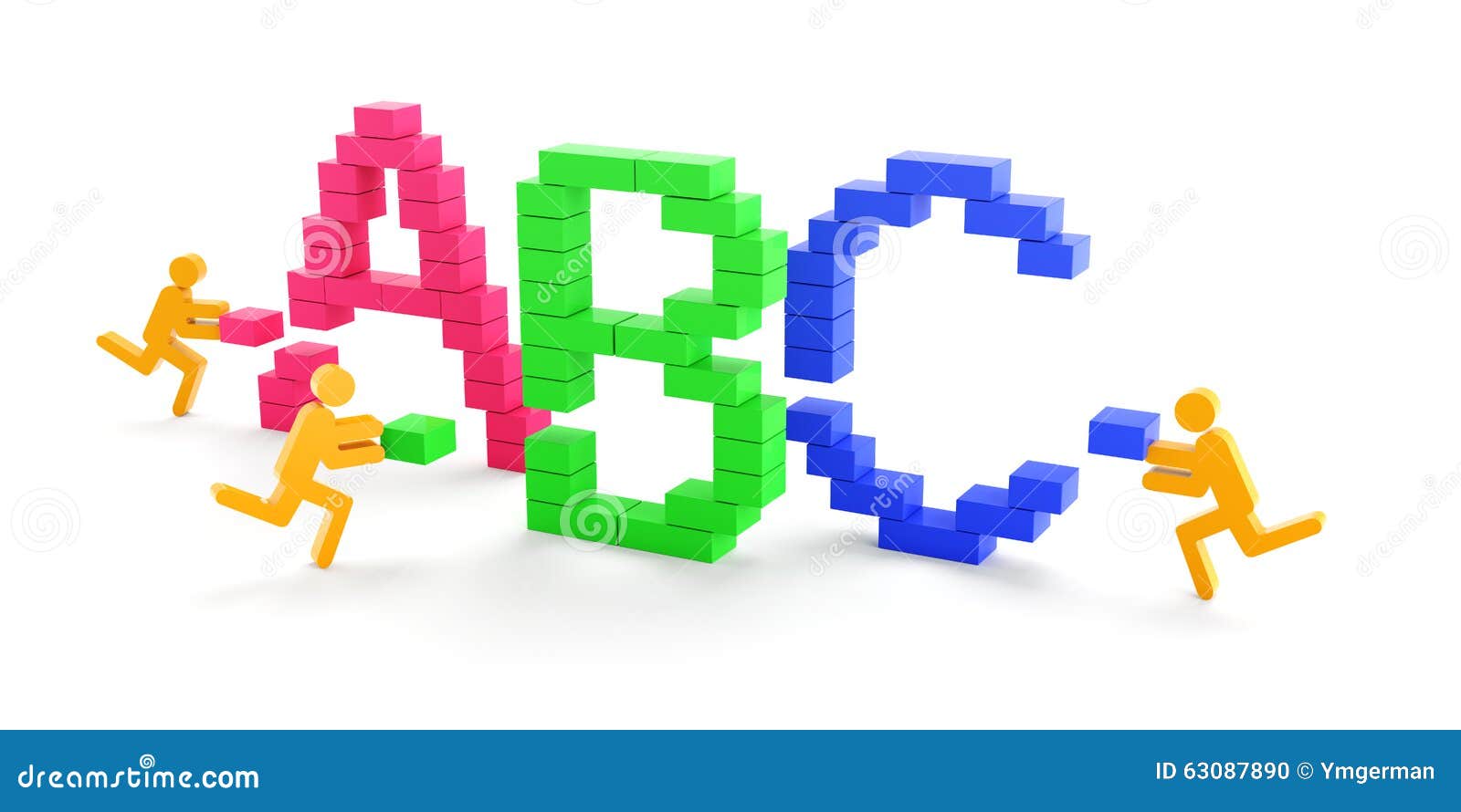 Learning Concept with Alphabets ABC Stock Illustration - Illustration ...
